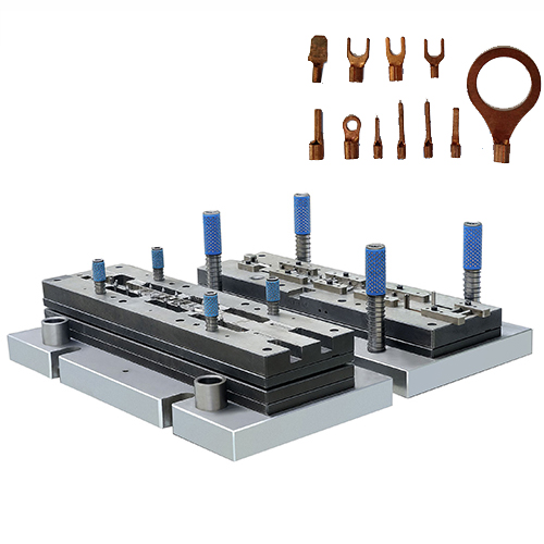 Stamping die – terminals made by press working out of metal strips